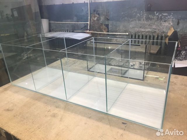 Торговый аквариум 840л (200х70х60см). Производство